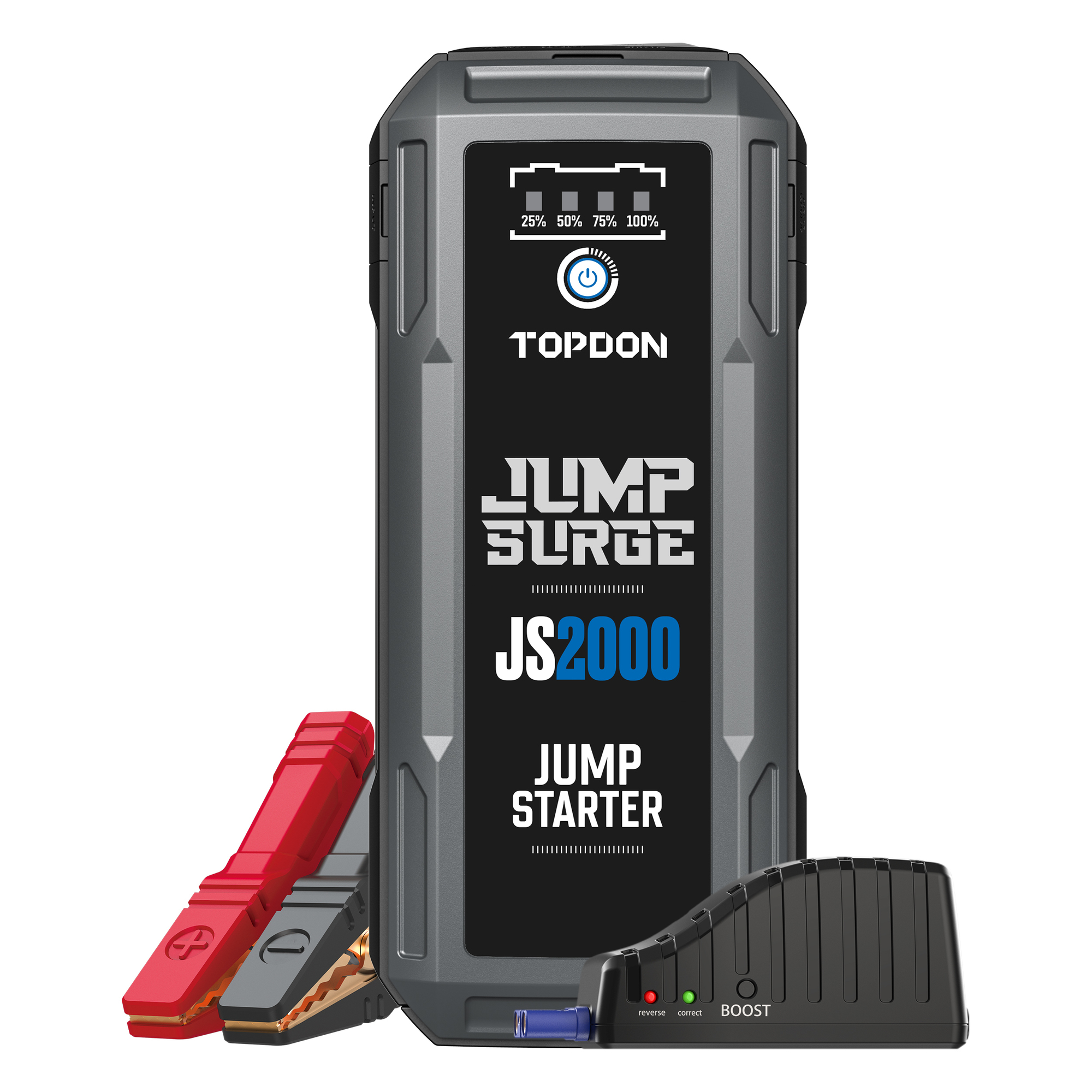 TOPDON, 2000 AmpBattery Jumpstarter, PW Bank,LEDlight, Amps 2000 Volts 12 Model# JS2000 ...